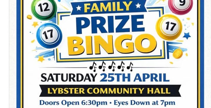 Family Prize Bingo - Eyes Down 7pm on Saturday 25th April 2026 ...